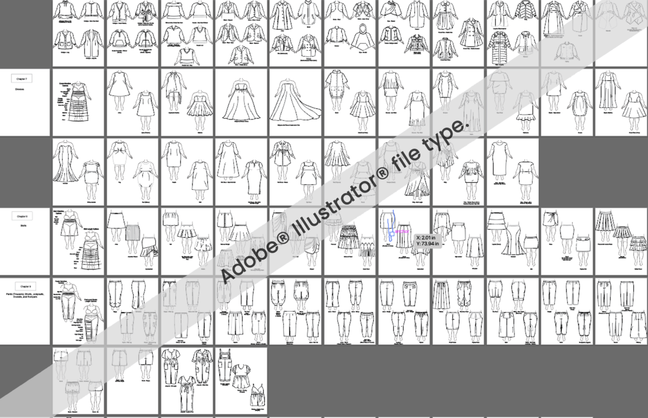 The Curvy Fashion Design Digital Book - Adobe® Illustrator®, Procreate ...